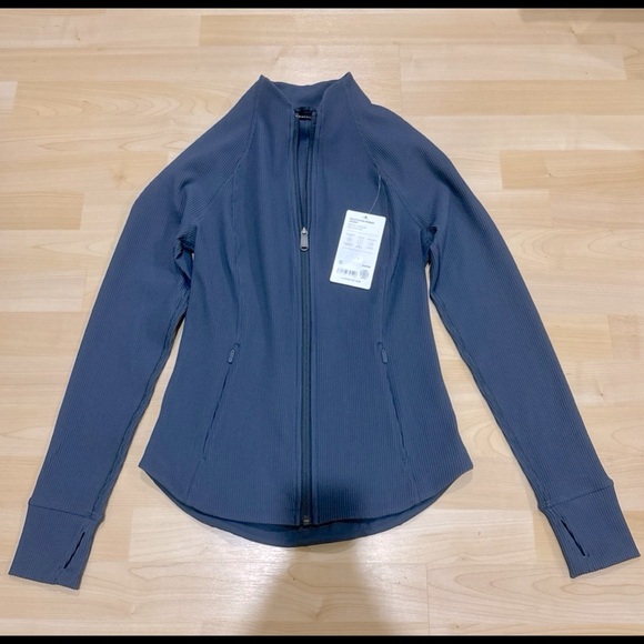 Athleta | Jackets & Coats | Nwt Blue Granite Ribbed Athleta Salutation ...